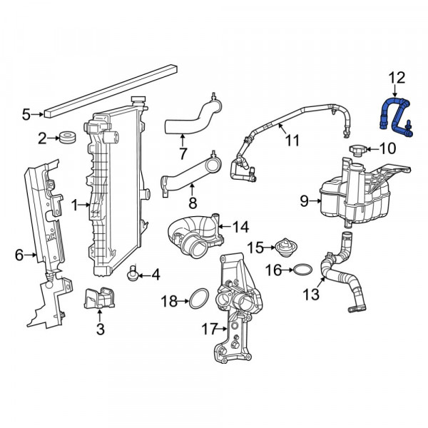 Ram OE 68370065AA - Engine Coolant Overflow Hose