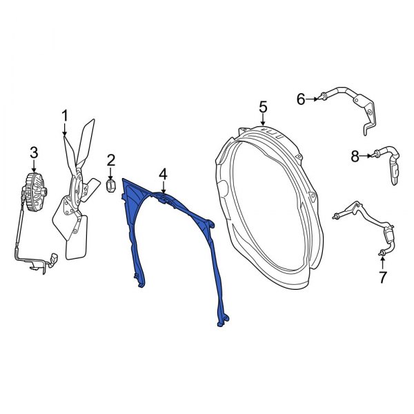 Ram OE 68322504AB - Outer Engine Cooling Fan Shroud