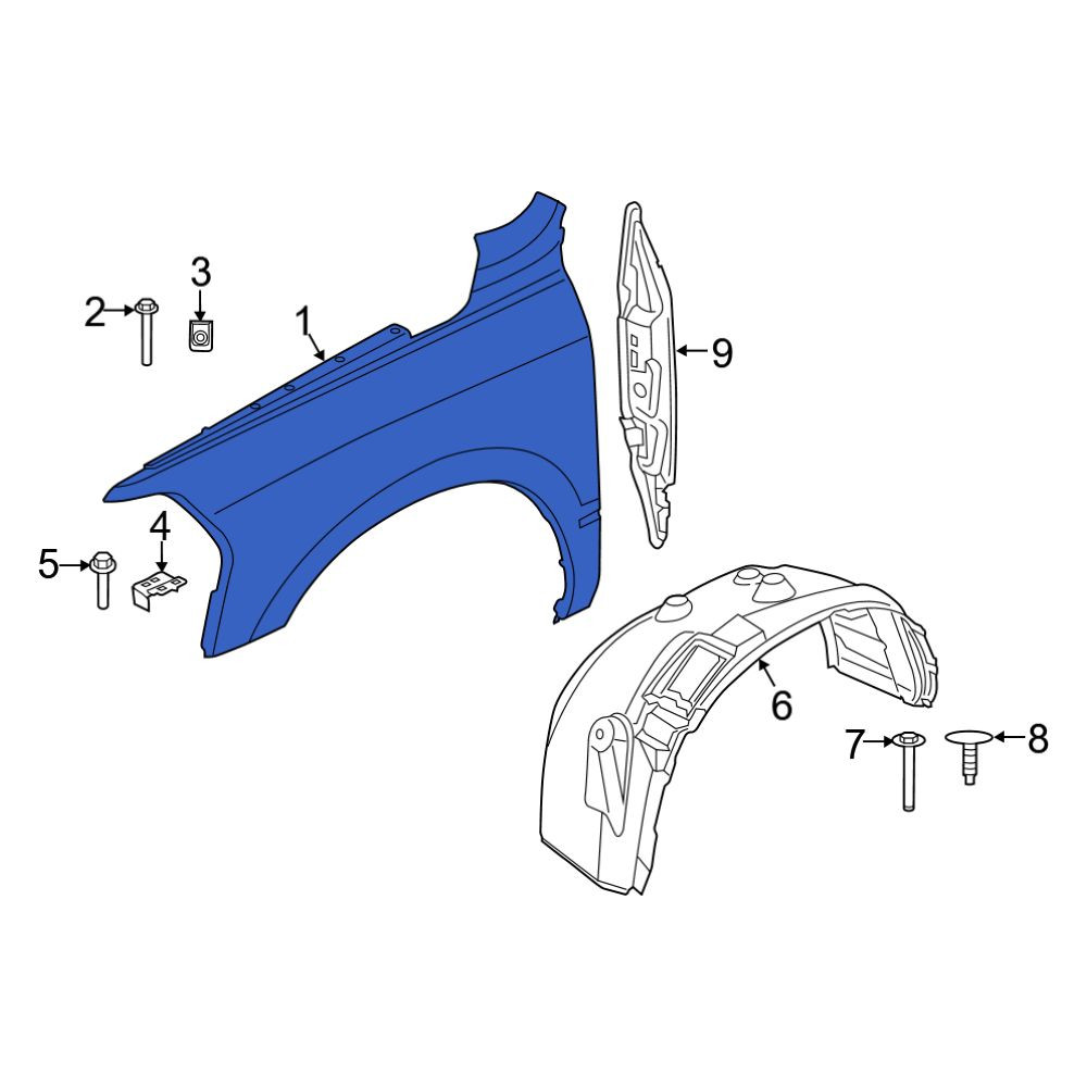 Ram OE 68360833AB - Front Left Fender