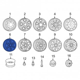 Ram 3500 OEM Wheels & Tires | Lug Nuts, TPMS Sensors — CARiD.com