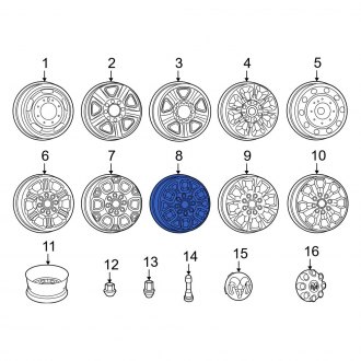 Ram 3500 OEM Wheels & Tires | Lug Nuts, TPMS Sensors — CARiD.com