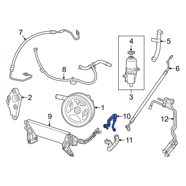 Ram OE 68402331AF - Front Power Steering Cooler Line