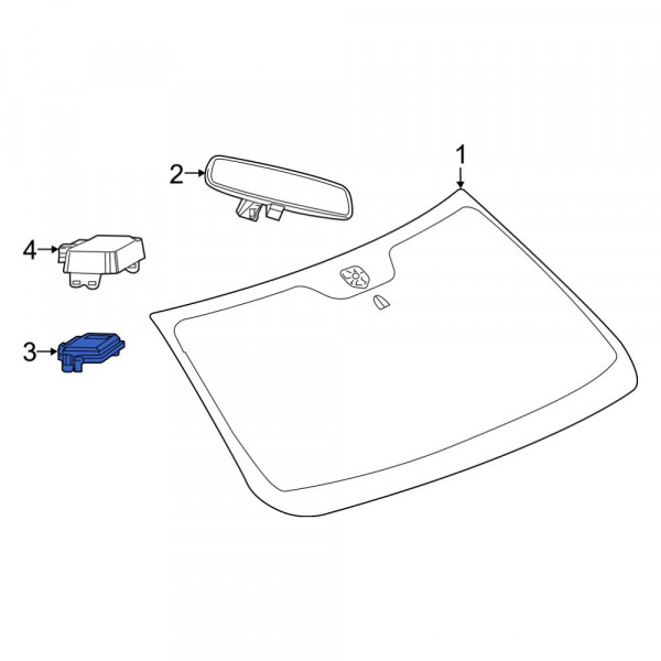 Ram OE 68484693AE - Front Lane Departure System Camera