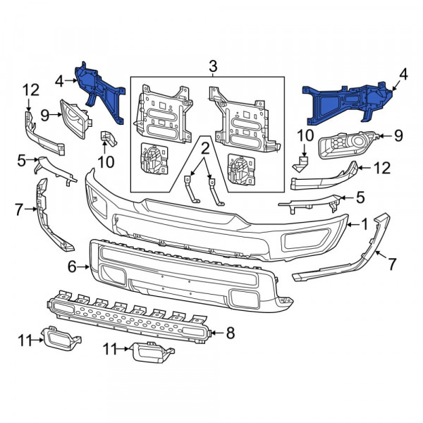 Ram OE 68271501AC - Fog Light Bracket