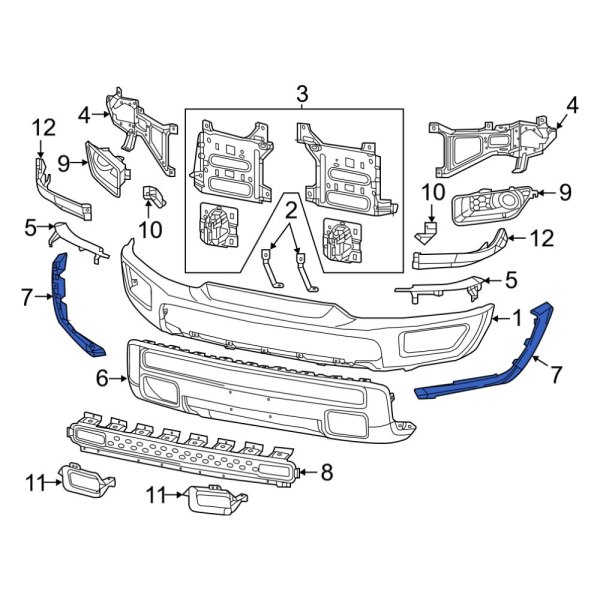 Ram OE 68271570AA - Front Bumper Trim