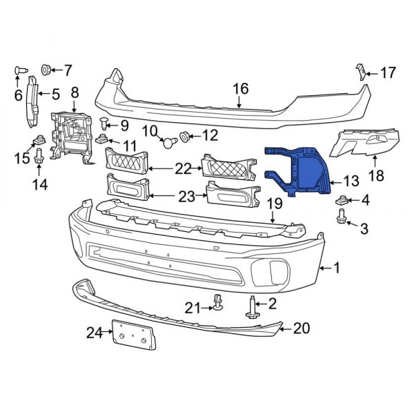 Ram OE 68232454AA - Fog Light Bracket