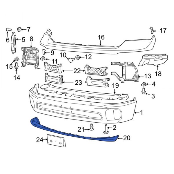 Ram OE 68507355AA - Front Valance Panel