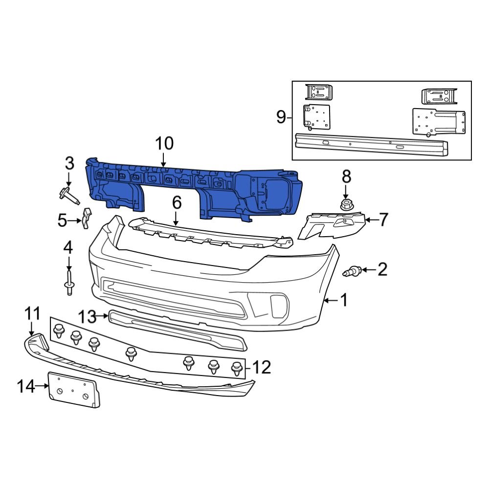 Ram OE 68145441AC - Front Bumper Impact Absorber