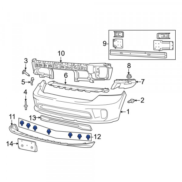 Ram OE 68053681AA - Valance Panel Clip