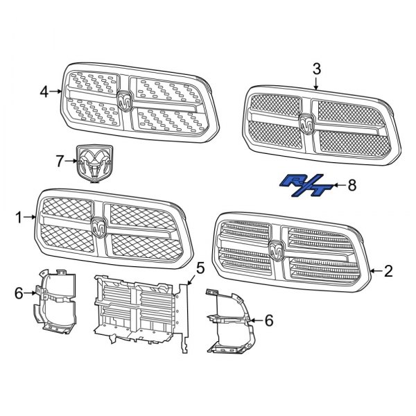 Ram OE 68247264AA - Front Grille Emblem