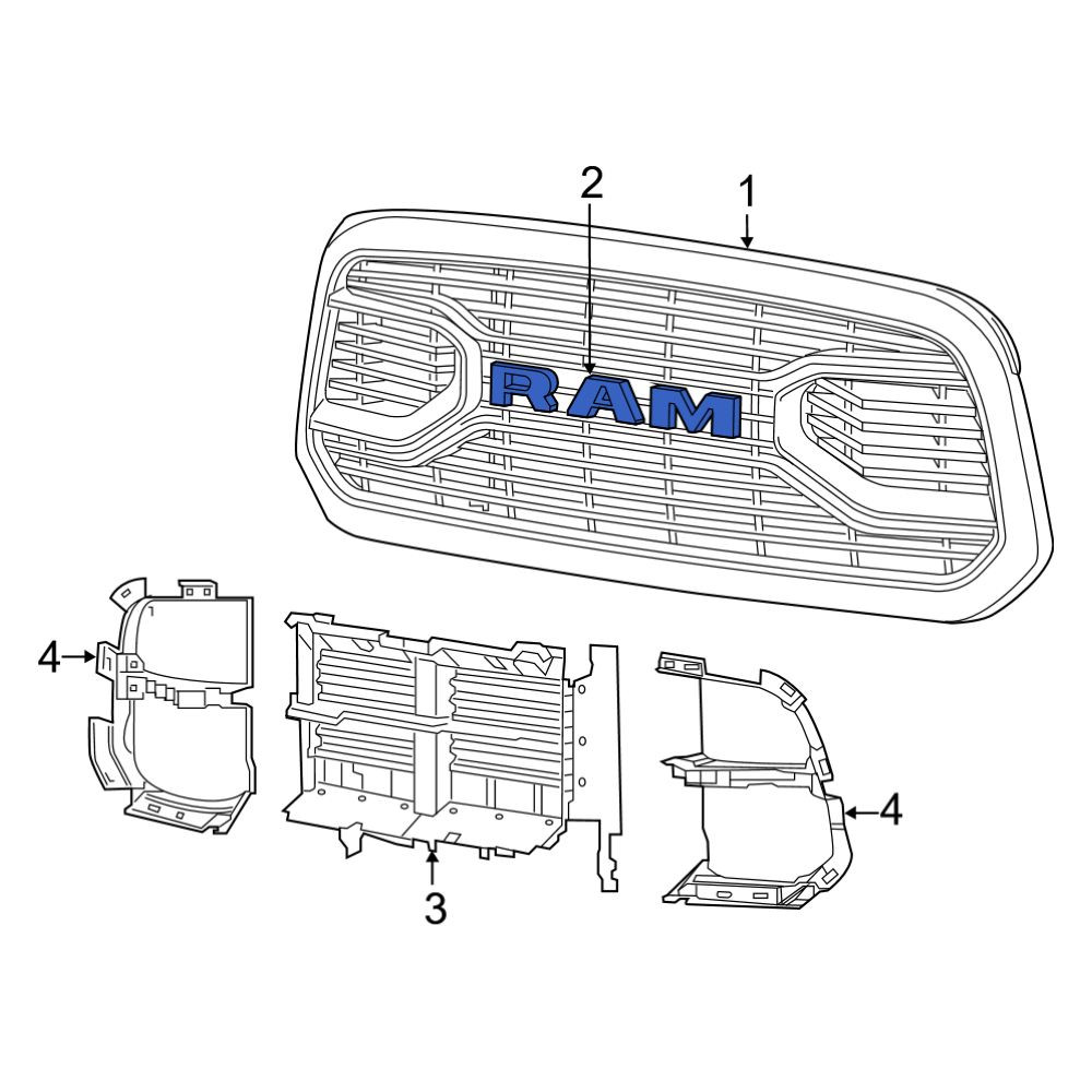 Ram OE 68218120AB - Front Grille Emblem