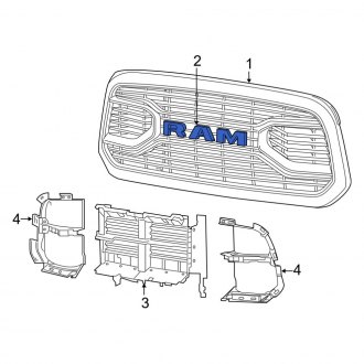 Ram 1500 Grille Frames & Moldings — CARiD.com