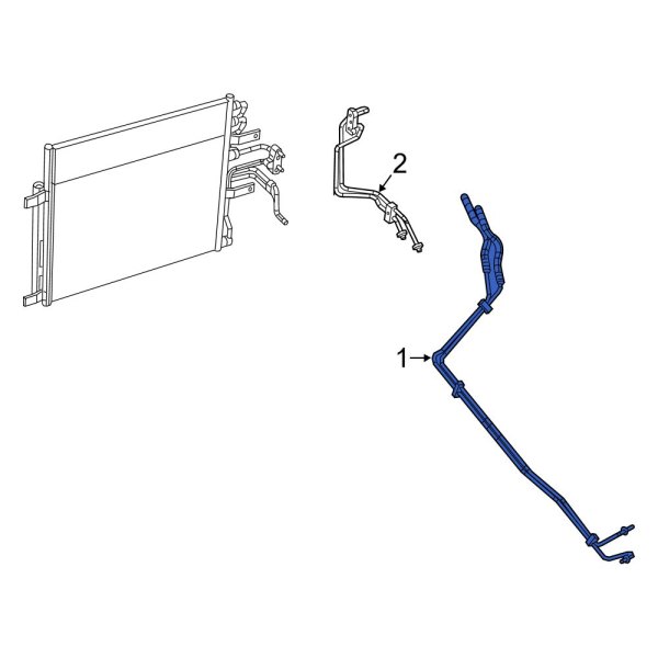 Ram OE 68273168AE - Automatic Transmission Oil Cooler Hose Assembly