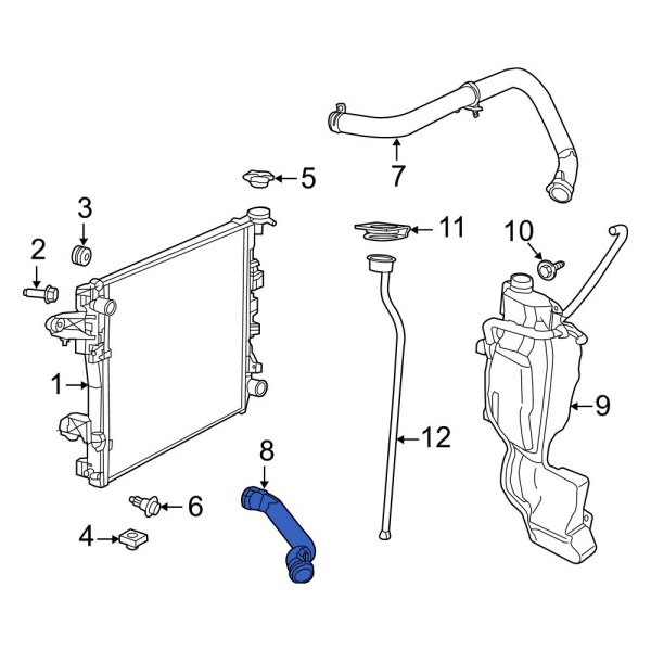 Ram OE 52014835AB - Lower Radiator Coolant Hose