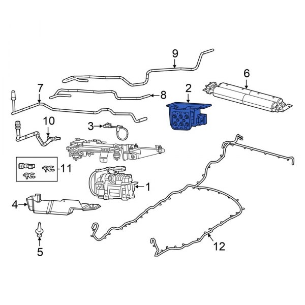Ram OE 68204387AC - Front Air Suspension Compressor