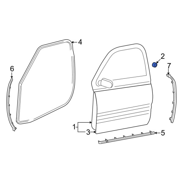 Ram OE 68044834AA - Front Door Stop