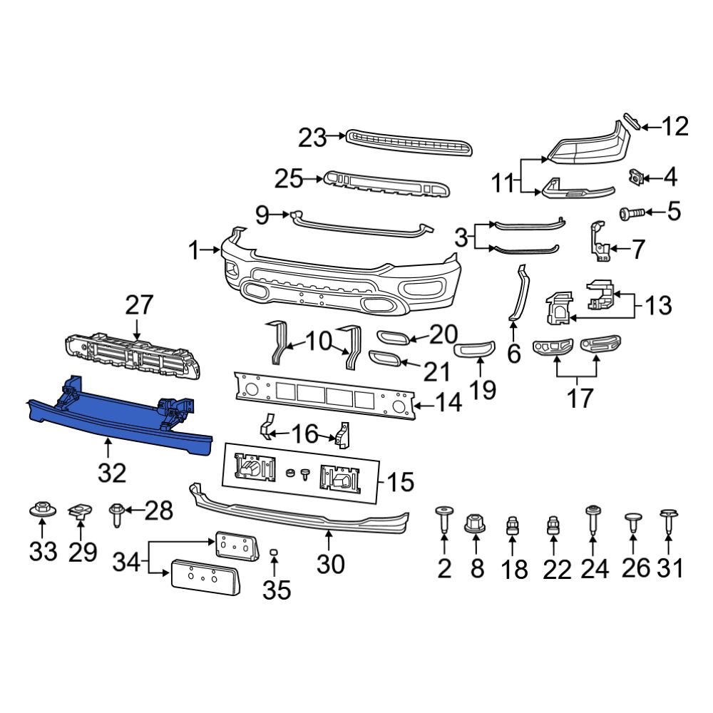 Ram OE 68274406AH - Front Spoiler