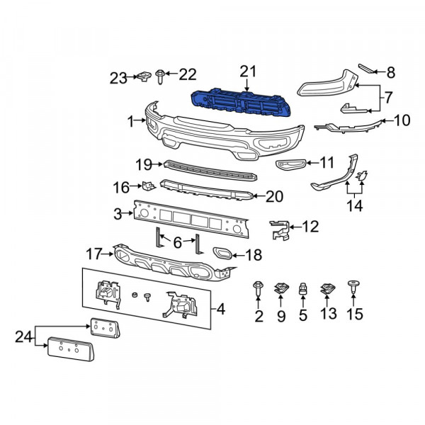 Ram OE 68442743AA - Front Radiator Shutter Assembly