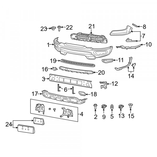 Ram OE 68274572AA - Front Lower Grille