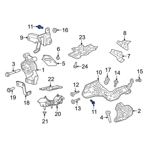 Ram OE 6512246AA - Engine Mount Bolt
