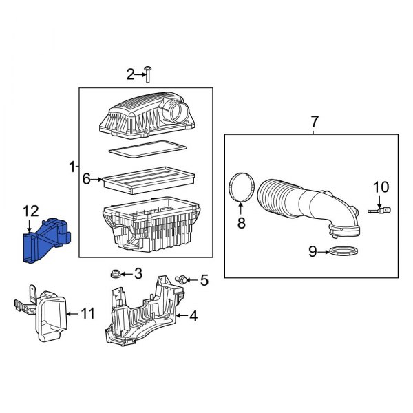 Ram OE 68292830AA - Center Engine Air Intake Hose