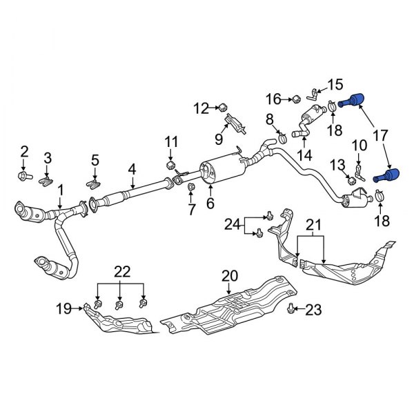 Ram OE 68530443AA - Exhaust Tail Pipe Tip