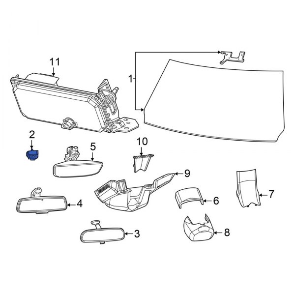 Ram OE 68488349AA - Front Rain Sensor