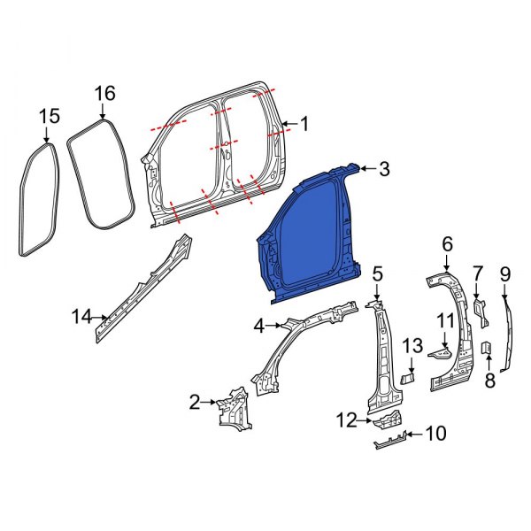 Ram OE 68293785AD - Left Uniside