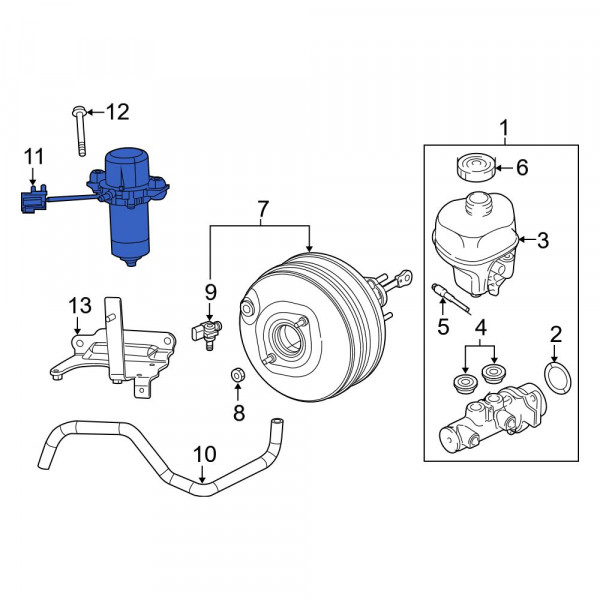 Ram OE 68571712AA - Power Brake Booster Vacuum Pump
