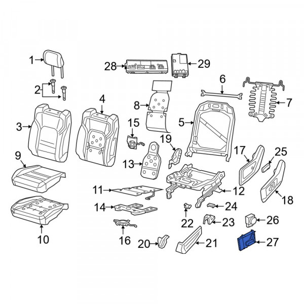 Ram OE 68233963AC - Front Left Power Seat Switch