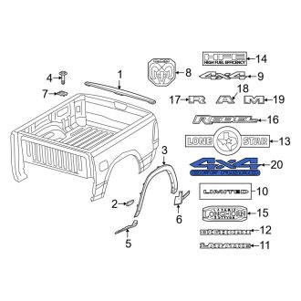 Ram 1500 Trunk & Tailgate Moldings — CARID.com