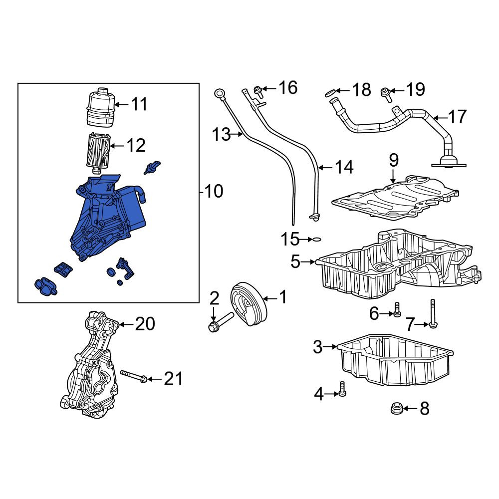 Ram OE 68511102AA - Engine Oil Filter Housing