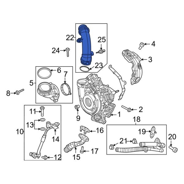 Ram OE 68490038AA - Intercooler Hose