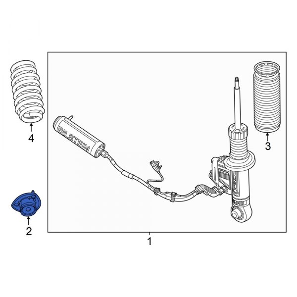 Ram OE 68329762AD - Front Suspension Shock Absorber Mount