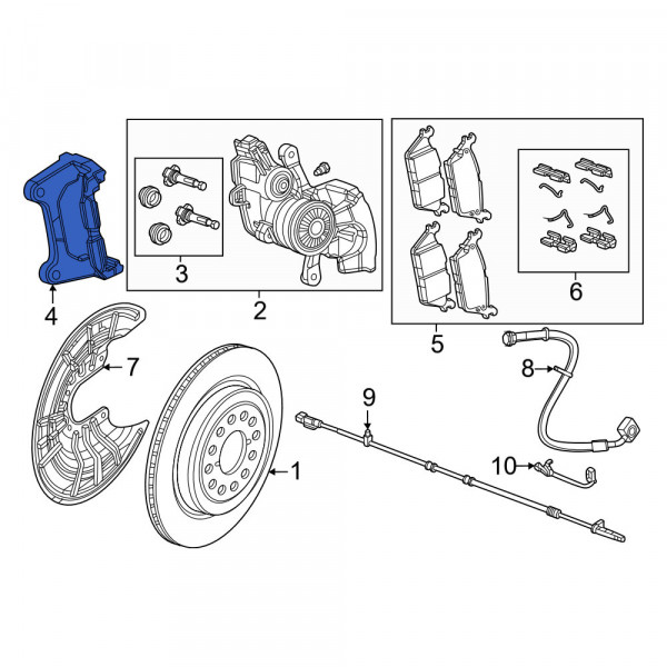 Ram OE 68412365AC - Rear Disc Brake Caliper Bracket