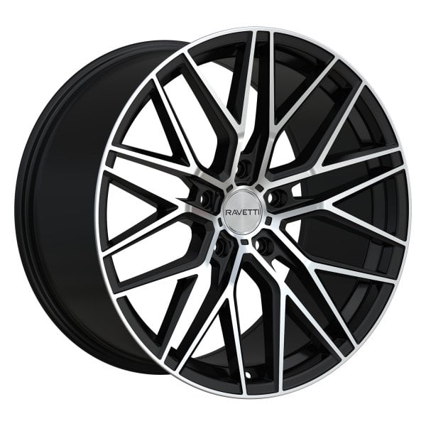 RAVETTI® M16 Wheels - Satin Black with Machined Face Rims