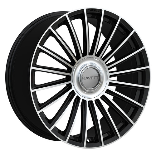 RAVETTI® M17 Wheels - Black with Machined Face Rims - PROMO-114.3-A