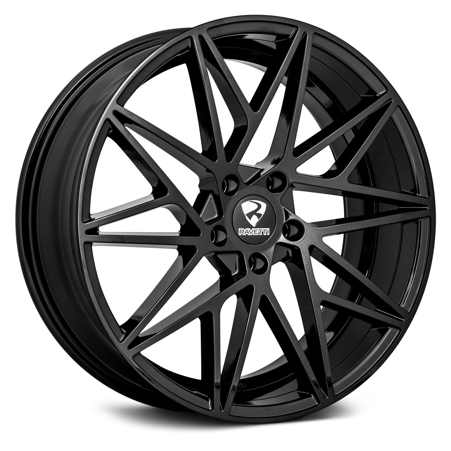 RAVETTI® M5 Wheels - Full Gloss Black Rims