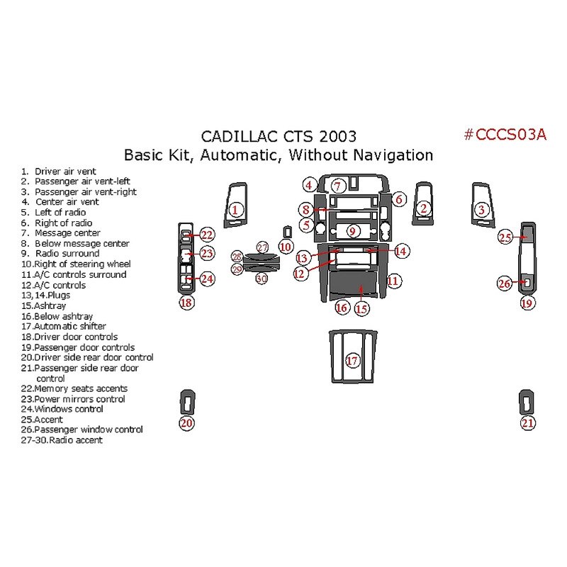 2003 Cadillac CTS Accessories & Parts | CARiD