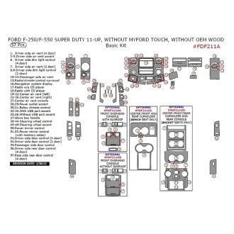 Ford F-250 Dash Kits - Wood, Carbon Fiber, Aluminum | CARiD