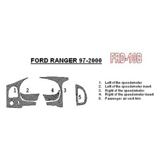 Ford Ranger Dash Kits - Wood, Carbon Fiber, Aluminum | CARiD