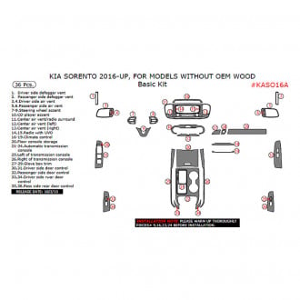 Kia Sorento Dash Kits - Wood, Carbon Fiber, Aluminum | CARiD