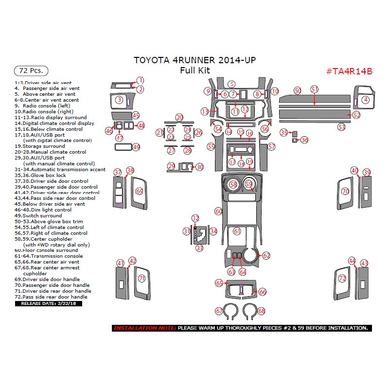Toyota 4Runner Dash Kits - Wood, Carbon Fiber, Aluminum | CARiD