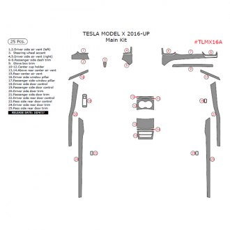 Tesla Model X Dash Kits - Wood, Carbon Fiber, Aluminum | CARiD