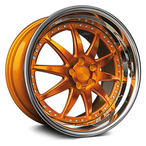 RENNEN® CSL-1 Wheels - Tinted Gold with Chrome Step Lip Rims