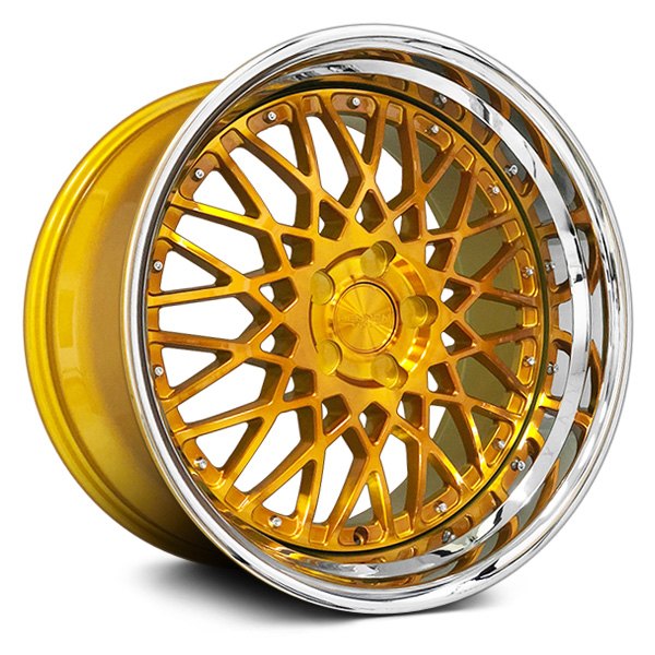 RENNEN® CSL-5 Wheels - Tinted Gold with Chrome Step Lip Rims