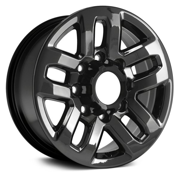 Replace® ALYGQ099U45N - Double 5-Spoke Black 18x8 Alloy Factory Wheel ...