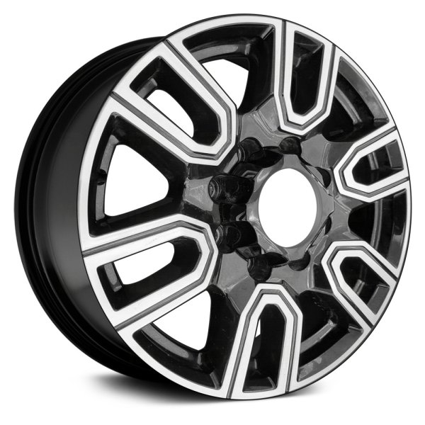 Replace® ALYGU011U45 - 6 Double-Spoke Machined Gloss Black 20x8.5 Alloy ...