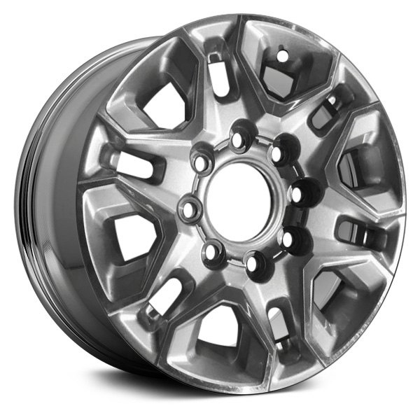 Replace® ALYGU040U10 - 12-Spoke Machined and Silver 18x8 Alloy Factory ...