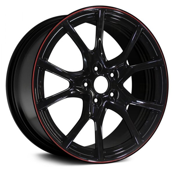 Replace® ALYHT043U45N - 5 Y-Spoke Black with Red Stripe On Lip 20x8.5 ...